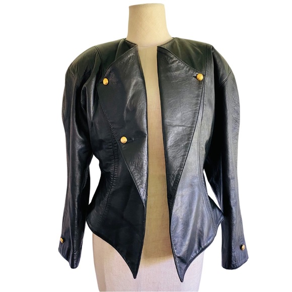 firenze | Jackets & Coats | Vintage 8s Firenze Leather Jacket Pointed ...